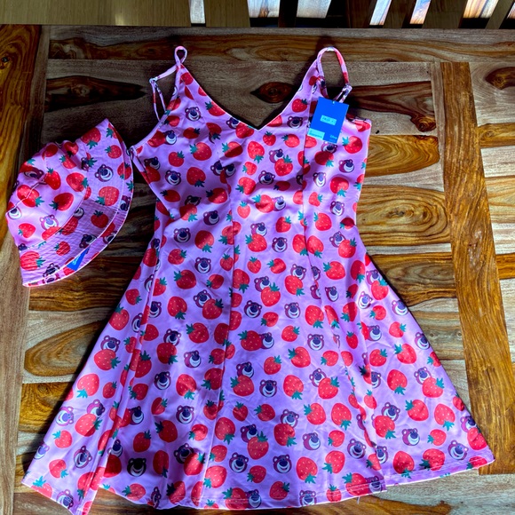Cakeworthy | Dresses | Toy Story Lotso Dress W Matching Bucket Hat ...